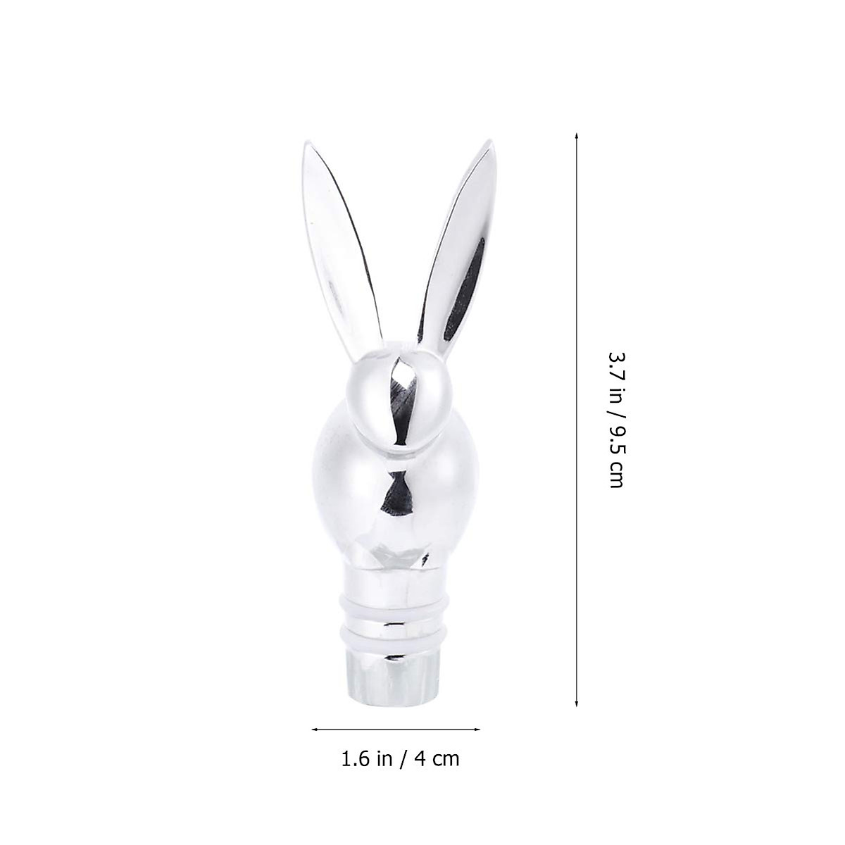 Cabilock Bunny Wine Stopper Zinc Alloy Beverage Wine Bottle Stoppers Bunny Rabbit Heads Airtight Seal Bottle Plug for Wedding Easter Party Rabbit Head Bottle Stopper