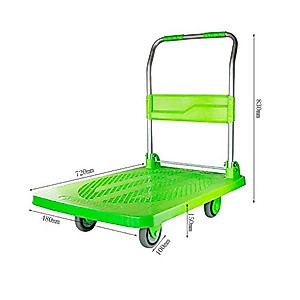 Generic Carts,Platform Trucks,Home Hand Trolley Folding Truck Cart Heavy Duty Flat Bed Transport Warehouse Office Garden 200Kg-300Kg/a