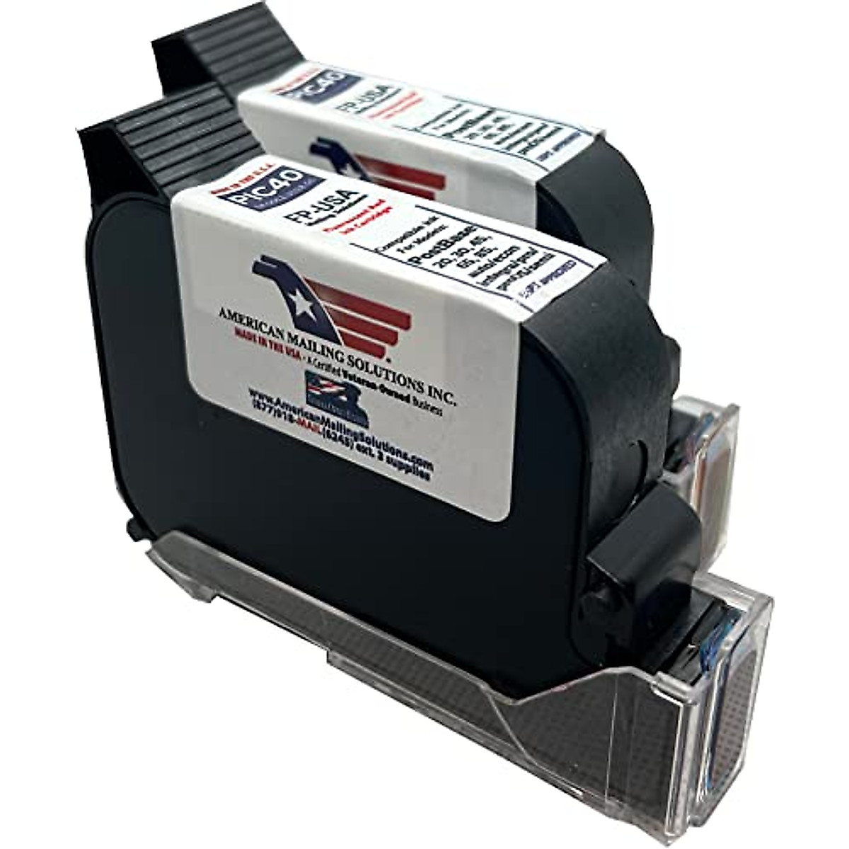 FP PostBase PIC40 High Capacity Fluorescent Red Ink Cartridge Set Franco Postalia