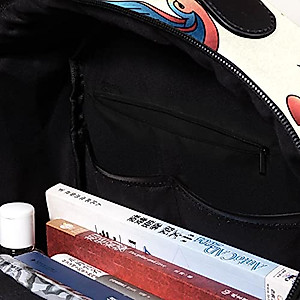 Casual Mini Backpack PU Leather Travel Shopping Bags Daypacks Old School Swallows Background