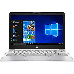 HP 2022 Stream 11.6 inch Laptop, Intel Celeron N4020 Dual-Core Processor, 4GB DDR4 Memory,128GB Storage(64GB eMMC+64GB Card),WiFi,Webcam,Bluetooth,1-Year Microsoft 365, Snow White | NoCo Bundle