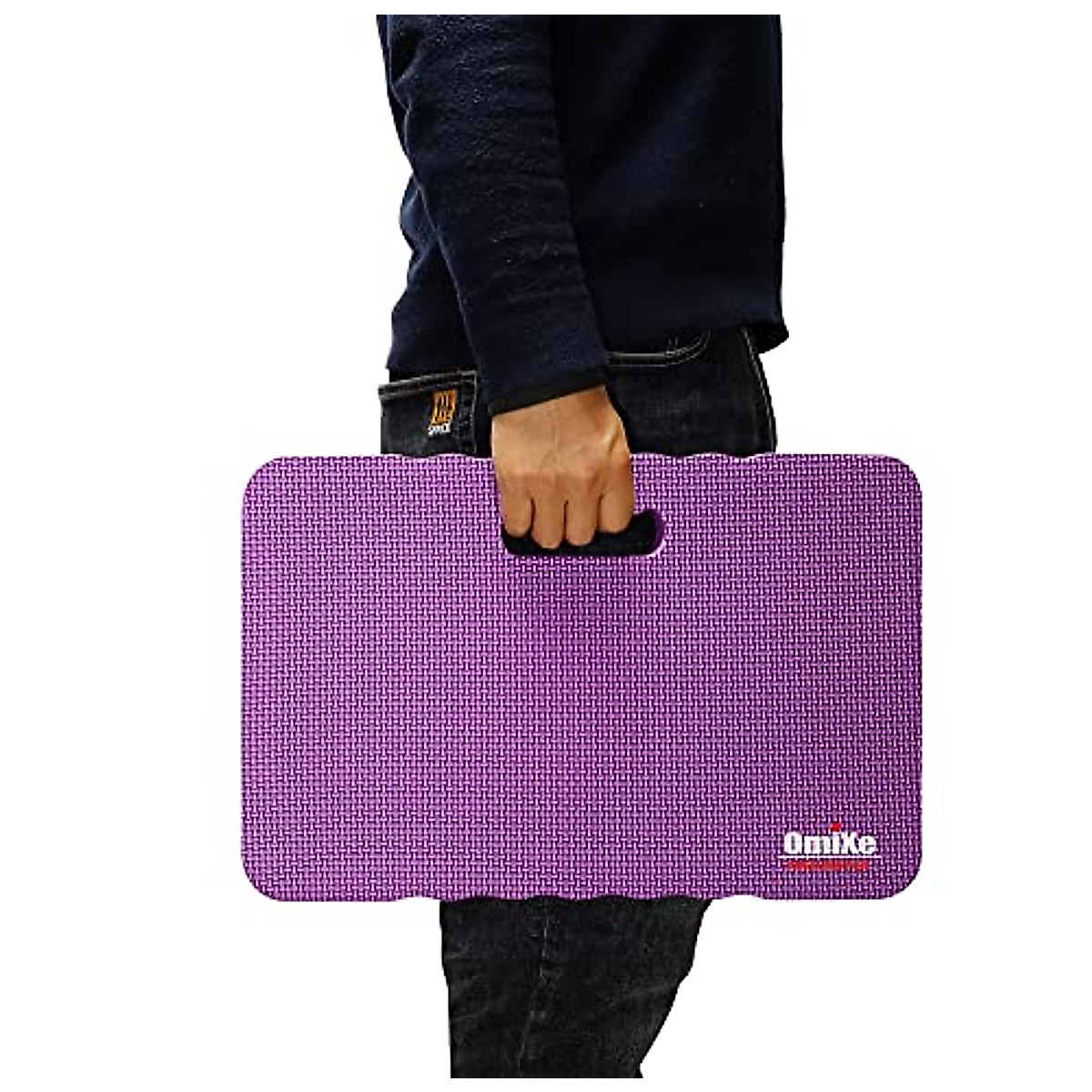 Omixe Extra Thick Kneeling Pad Comfy Foam Kneeler Mat Garden Knee Pad Cushion for Gardening Planting Yard Work Prayer Yoga Mechanic Exercise Workout Baby Bath 18 x 11 x 1.5 Inch Large Purple