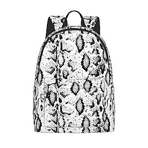 FeHuew 16 inch backpack Snake skin Laptop Backpack Full Print School Bookbag Shoulder Bag for Travel Daypack