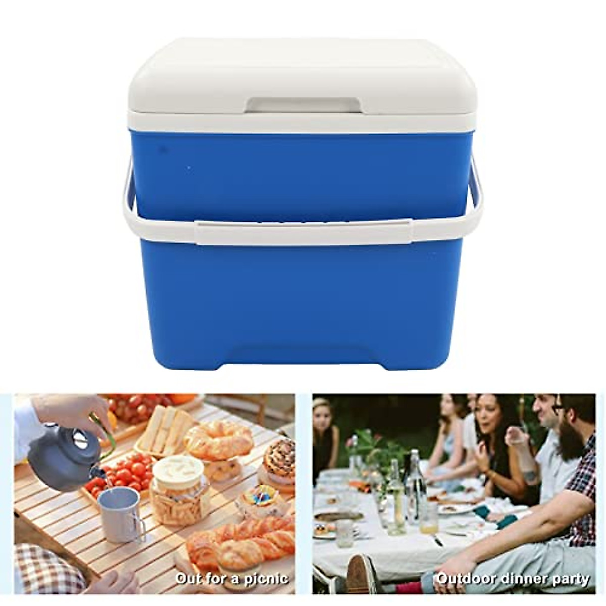 Insulation Box, Widen Handle 76 Hours Refrigerate 13.8L Super Load Bearing Thickened Material Portable Fresh Keeping Box for Camping