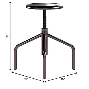 Safco Products 6669 Diesel Low Base Stool Without Back, Pewter