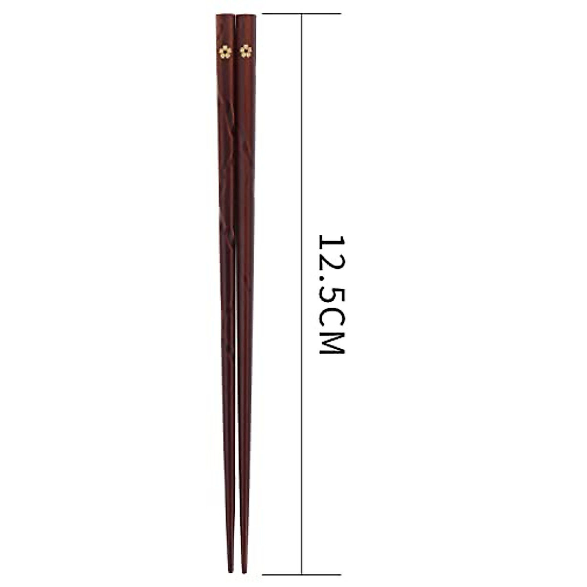 HuaLan Japanese Natural Wood Chopstick Set Reusable Classic Style Chopsticks Non-slip Design Chop Sticks 5 Pairs Gift Set