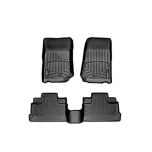 WeatherTech Custom Fit FloorLiners for Jeep Wrangler Unlimited 4-Door - 1st & 2nd Row (44105-1-2), Black