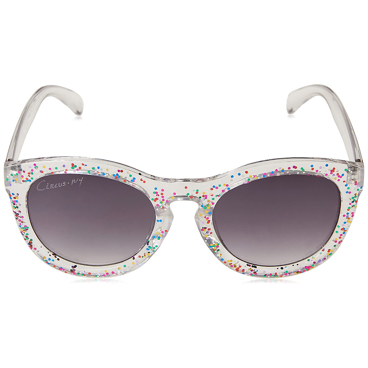 Circus NY by Sam Edelman Women's CC279 Glitter Round Cat Eye Sunglasses with UV400 Protection - Trendy Gifts for Her, 50mm