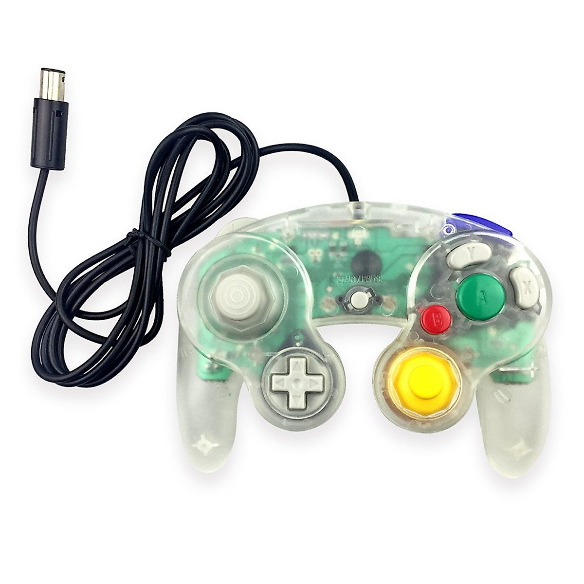 Reiso 2 Packs NGC Controllers Classic Wired Controller for Wii Gamecube (Light Orange and Green)