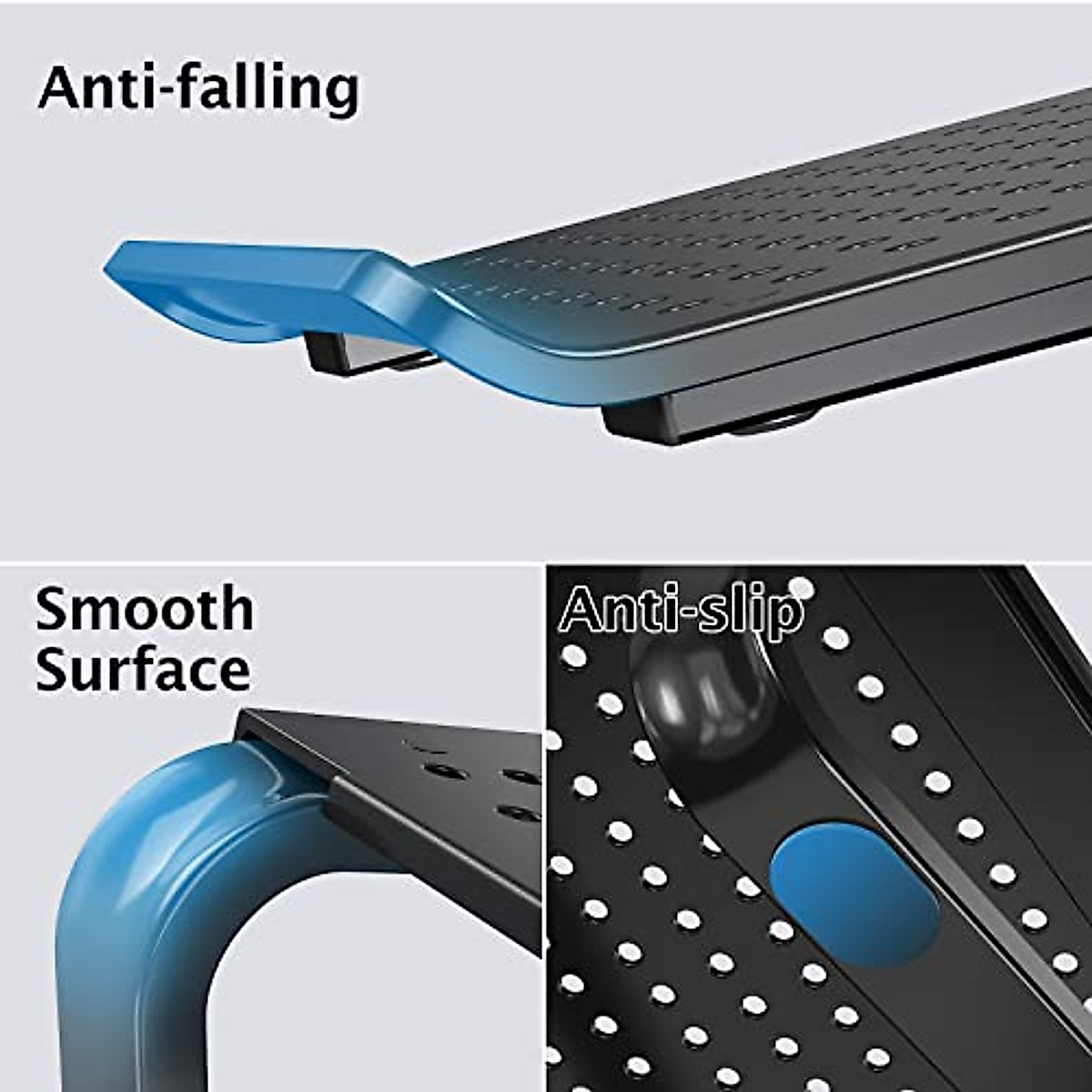 BESTERGO Laptop Stand, Laptop Riser for Desk, Ergonomic Computer Stand Holder for Laptop Compatible with MacBook Air Pro, Dell, Lenovo, HP and All 10-15.6" Laptops, Black