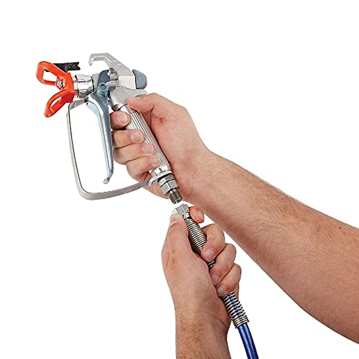 FUNTECK 50ft Upgraded Airless Paint Hose for Graco Sprayers, Reinforced Brass Wire Braid, 4300 PSI