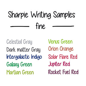 Sharpie Permanent Markers, Fine Point, Cosmic Color, Limited Edition, 12 Count