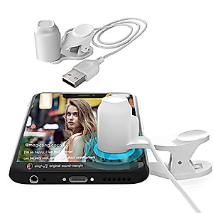 Auto Clicker for Phone Automatic Phone Screen Tapper, Simulated Finger Clicking USB Simulator for Gaming, Shopping, Giving a Like in Tiktok, Lightning Deal, Live Broadcasts, Reward Tasks (White-X)