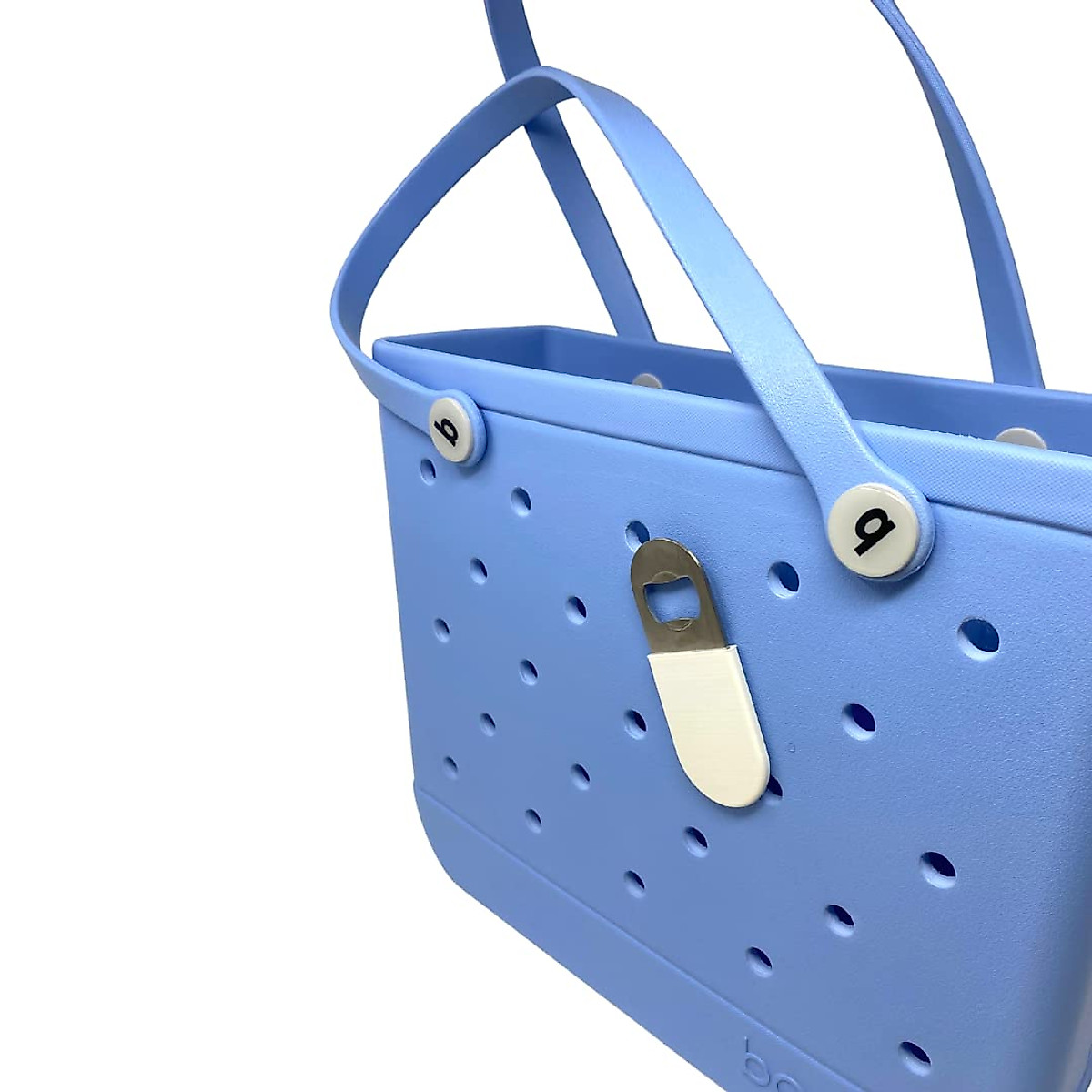 BOGLETS - Bottle Opener Charm Accessory Compatible with Bogg Bags - Keep a Bottle Opener Handy with your Tote Bag (White)