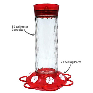 More Birds Diamond Health Hummingbird Feeders for Outdoors, Pack of 1, Red