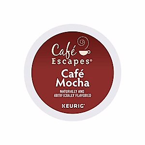 Café Escapes Café Mocha Coffee Beverage, Single-Serve Keurig K-Cup Pods, Flavored Coffee Pods, 72 Count