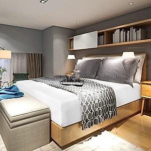 NChanmar 8 Inch Queen Gel Memory Foam Mattress Pressure Relieving, Cooling Gel Foam, CertiPUR-US Certified, Bed-in-a-Box, Pressure Relieving, White