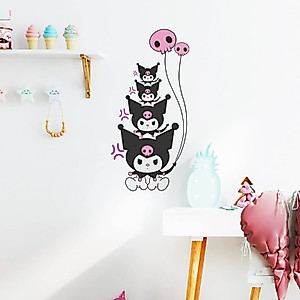 Girls Room Wall Decor Cartoon Wall Decals Removable Vinyl Cute Anime Wall Stickers for Kids Room Wall Art Stickers Nursery Girls Bedroom Wall Decor