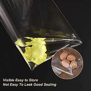 uxcell 200Pcs Clear Cello Bags, 3" x 3" Plastic Self Sealing OPP Cello Treat Bags Cello Poly Bags for Packing Cookies Candy Jewelry Gifts, Clear