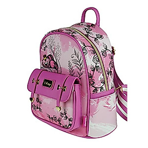 Alice in Wonderland - Cheshire Cat 11" Vegan Leather Mini Backpack - A21819