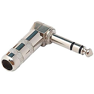 HUASEN Stereo Plug 1/4" Audio Plugs 6.35mm Plug TRS Male 1/4 inch Solder Type Stereo Plug Right Angle Design Connector for DJ Mixer Cables Guitar Cables Phono Patch Cable Microphone Cables（4pack）