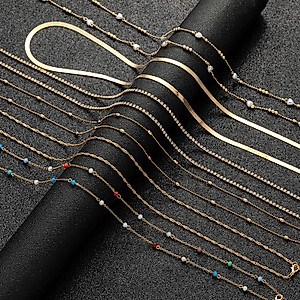 WFYOU 12Pcs Beach Bikini Belly Chain Jewelry for Women Rhinestone Beads Waist Chain Sexy Gold Body Chain Jewelry for Summer