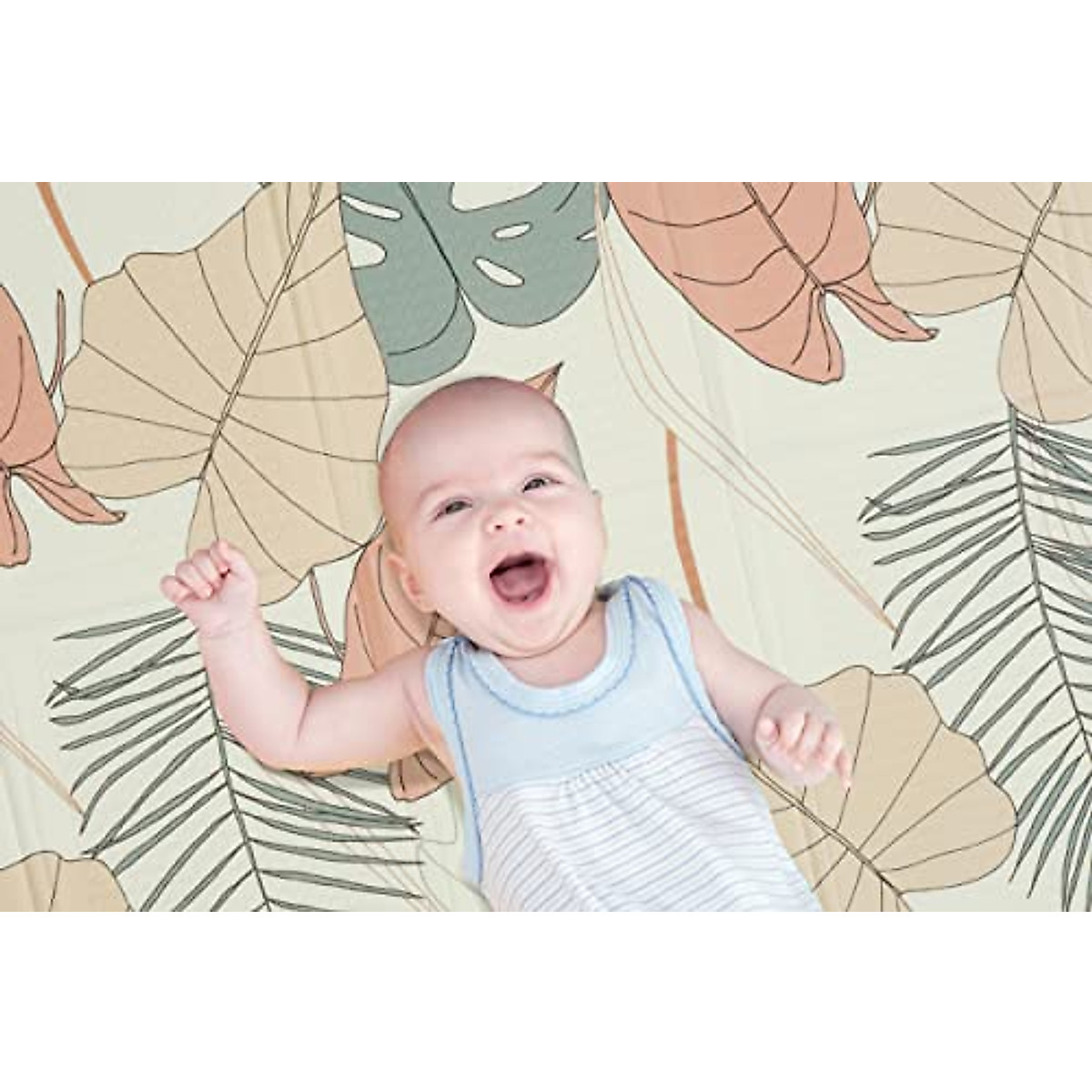 Childlike Behavior Baby Floor Play Mat for Babies and Toddlers - 77x58-Inch Waterproof Crawling Thick Play Mat - Reversible Foam Mat for Indoor or Outdoor - Foldable Padded Baby Floor Mats - Flamingo
