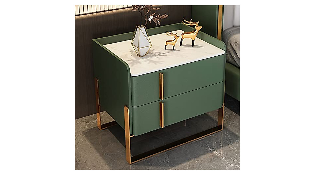 YUZZI Modern Bedside Table with Storage - Luxury Bedroom Furniture
