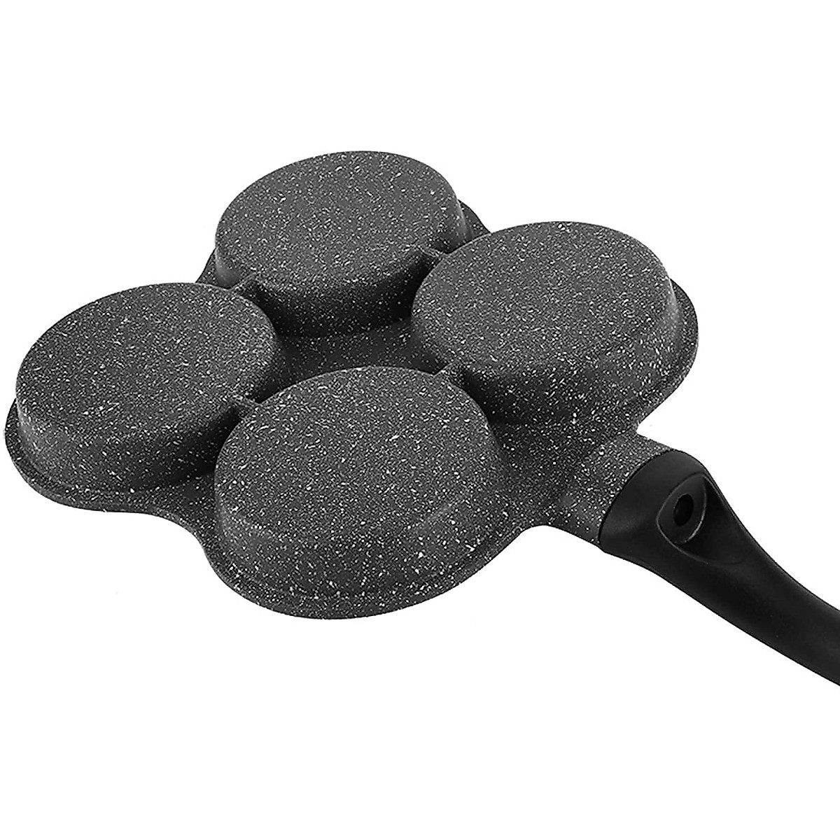 Ymiko 4-Cup Aluminum Egg Frying Pan, Non-Stick, Electric Stovetop Compatible, 18/8 Stainless Steel