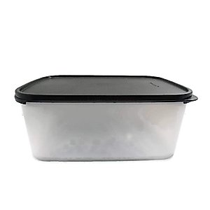 Tupperware Rectangular Modular Mate #2 Sheer 18cup with Black Seal