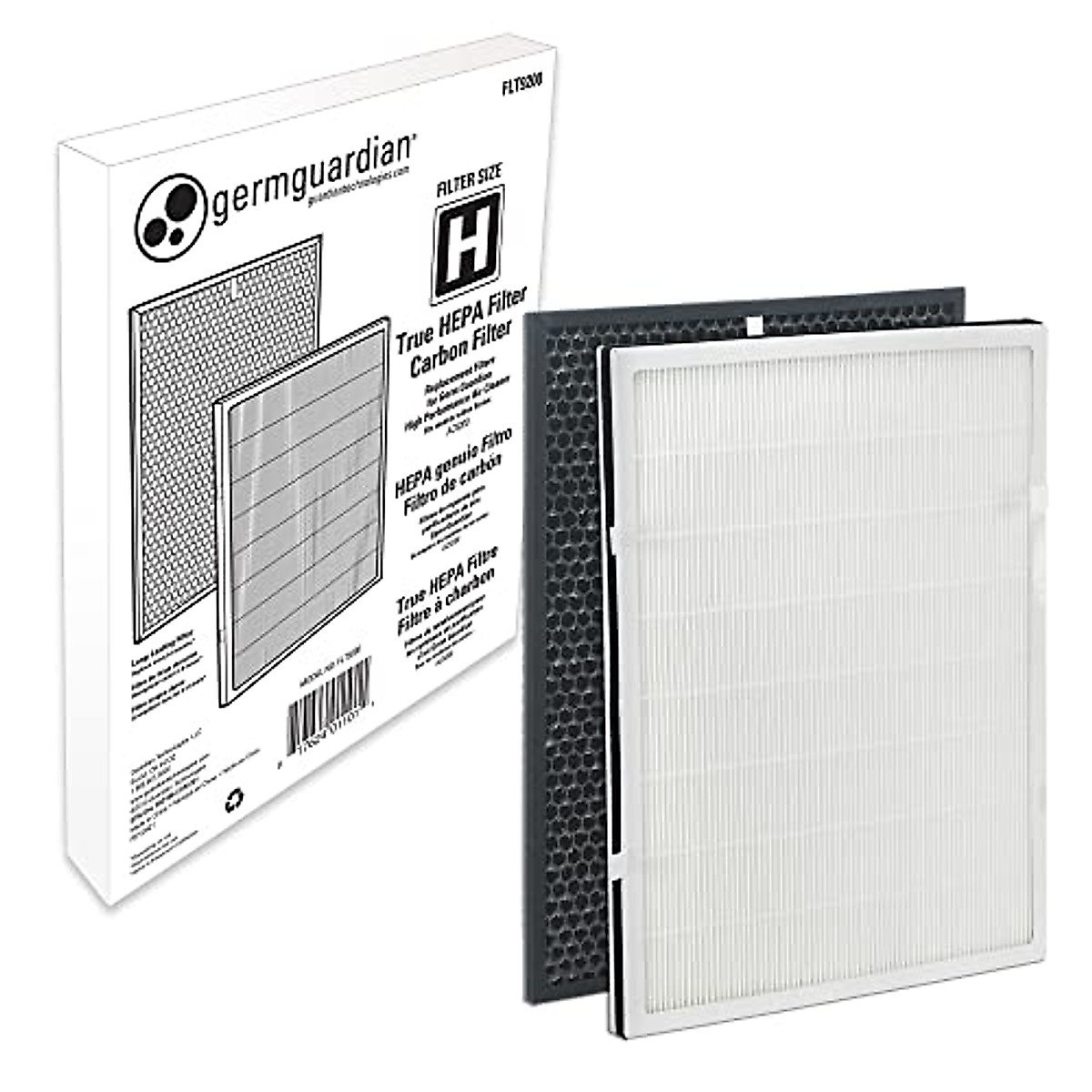 Germ Guardian FLT9200 True HEPA Genuine Air Purifier Replacement Filter H, and Carbon Combo Pack, for GermGuardian AC9200