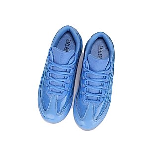 Cape Robbin Downshifter Sneakers for Women, Wedge Fashion Sneaker Shoes for Women with Chunky Block Heels(Blue,10)