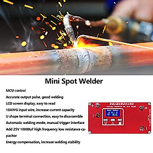 Mini Spot Welder, Practical LCD Spot Welder Machine for 18650 12V Car Battery