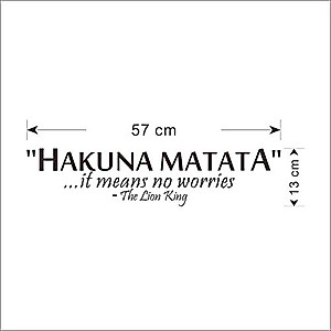 Removable Vinyl Quotes Saying Hakuna Matata…Its Means No Worries, The Lion King Wall Stickers Murals, Home Décor, Offices Decor, Kids Rooms Decals for Children Rooms