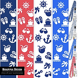 Cruise Lanyard Must Have Accessories for Ship Cards [4 Pack] Cruise Lanyards with ID Holder, Key Card Detachable Badge & Waterproof Ship Card Holders