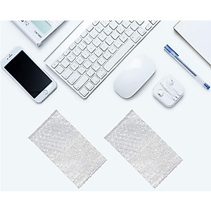 200 Pack 4x8 Inch Bubble Cushion Wrap Bags for Shipping Packing Small Clear Bubble Out Pouches Double Walled Bubble Cushioning Bags for Moving Storage