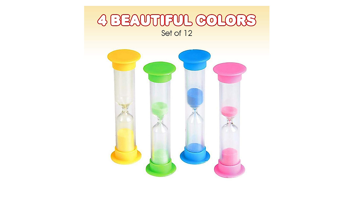 ArtCreativity 2-Minute Colored Sand Timers - Set of 12
