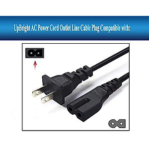 UpBright 2 Pin AC Power Cord Cable Compatible with Sony CFD Series CD Boombox Blu-Ray Player CFD-G30 CFD-G35 CFD-G50 CFD-G300 CFD-G505 CFD-G55 CFD-G70 CFD-G700 CFD-S300 CFD-S32 CFD-S33 CFD S34 250