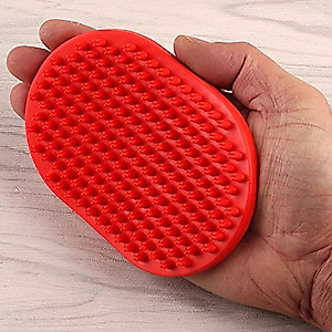 Pet Shampoo Bath Brush Horse Wellness Massage Curry Comb Soothing Massage Rubber Comb for Horse Grooming Care
