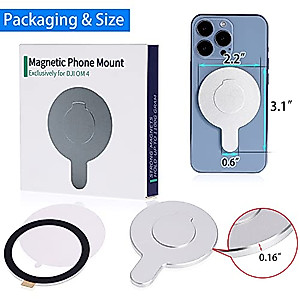 UBeesize DJI Magnetic Ring Clamp Holder for Any Phone,for Magsafe DJI OM6 / OM5 / OM4 SE / OM4 Adapter,Compatible with DJI OM Accessories and DJI Osmo Gimbal Stabilizer