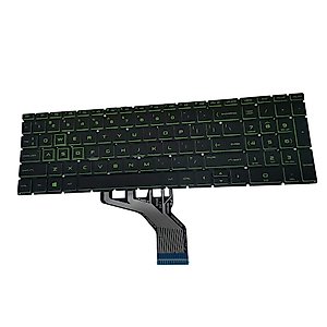 New US Green English Backlit Laptop Keyboard (Without palmrest) Replacement for HP Pavilion Gaming 15-DK 15-DK0096WM 15-DK1008CA 15-DK1010CA 15-DK1020CA 15-DK1035NR 15-DK1082NR 15-DK1095NR