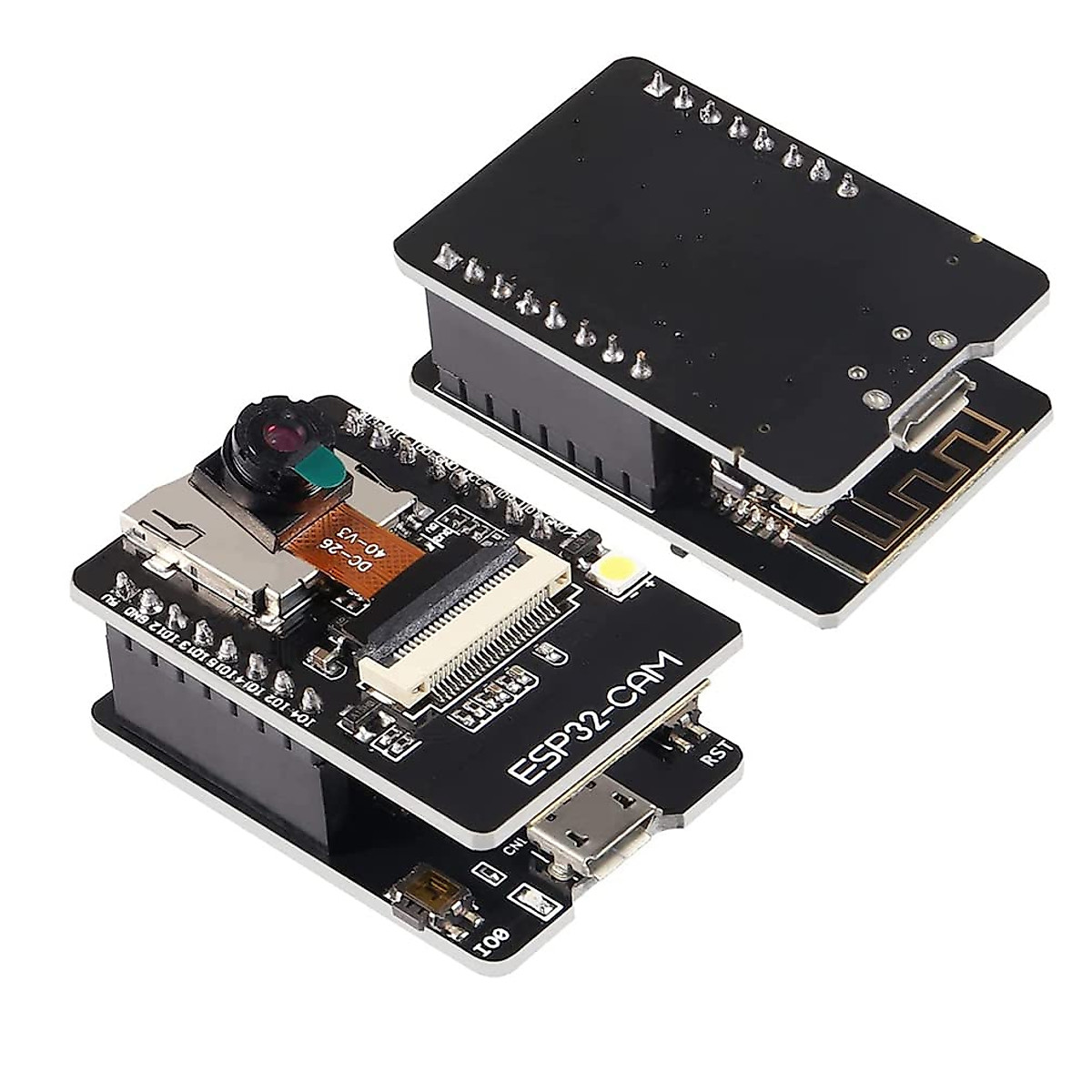HiLetgo 2pcs ESP32-CAM Camera Module ESP32-S OV2640 2MP Camera Development Board + Micro USB to Serial Port CH340C 4.75V-5.25V Wireless WiFi Bluetooth with TF Card Slot for Arduino Raspberry Pi