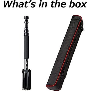 RICOH Theta Stand TD-2 : Compatible with All RICOH Theta Models in The Series, Dimensions: Maximum Extension: 150cm / Folded up Length: 45.7cm / Weight: 463g