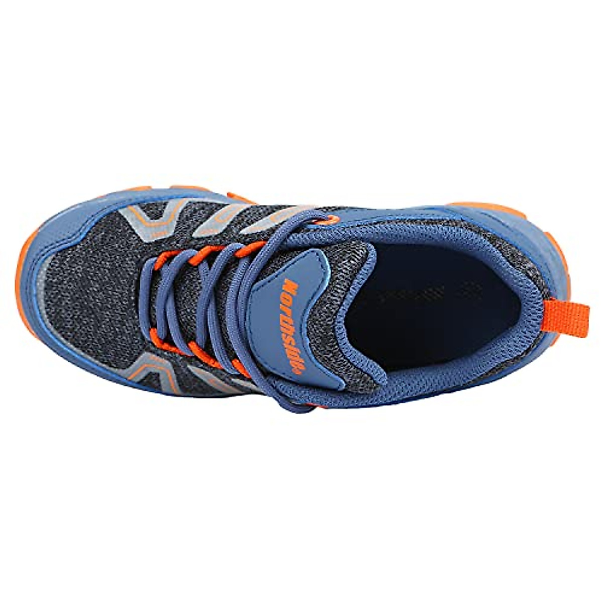 Northside Boy's Hiker, Hiking Shoe, Navy/Orange, 1 M US Little Kid