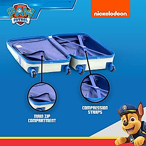 FUL PAW Patrol 21 Inch Kids Rolling Luggage, Hardshell Carry On Suitcase with Wheels, Team PAW