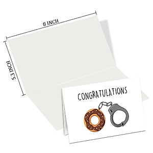 Heyshoo Funny Police Officer Congratulation Card, Policing Achievement Congrats Card, Police Retirement Card, Police Academy Graduation Gift