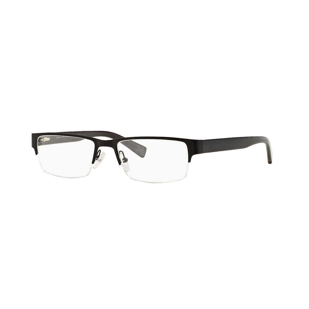 A|X ARMANI EXCHANGE Men's AX1015 Rectangular Prescription Eyewear Frames, Black/Demo Lens, 52 mm