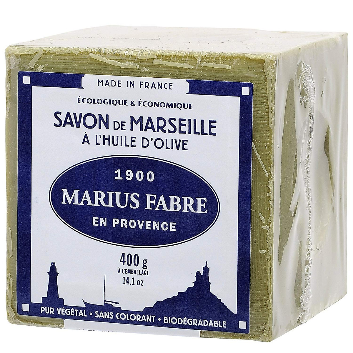 Wholesome Rock Marius Fabre Marseille Soap, 72% Olive Oil - Pack of 2 X 400g