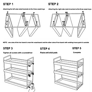 AfooBezos 3-Tier Countertop Organizer for Counter Stylish Wood Vanity Shelf Storage Skincare Tray Organizers Shelf for Bathroom Storage Organization