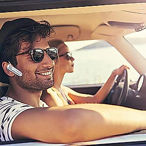 Bluetooth Headset for Cell Phones, V5.0 Wireless Bluetooth Earpiece for iPhone, Android, Samsung, IPX5 Waterproof 16 Hrs Talking Hands Free Earphone with Noise Cancelling Mic for Outdoor/Business